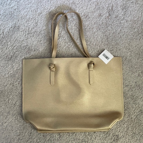 Macy's | Bags | Womens Large Golden Colored Leather Bag | Poshmark